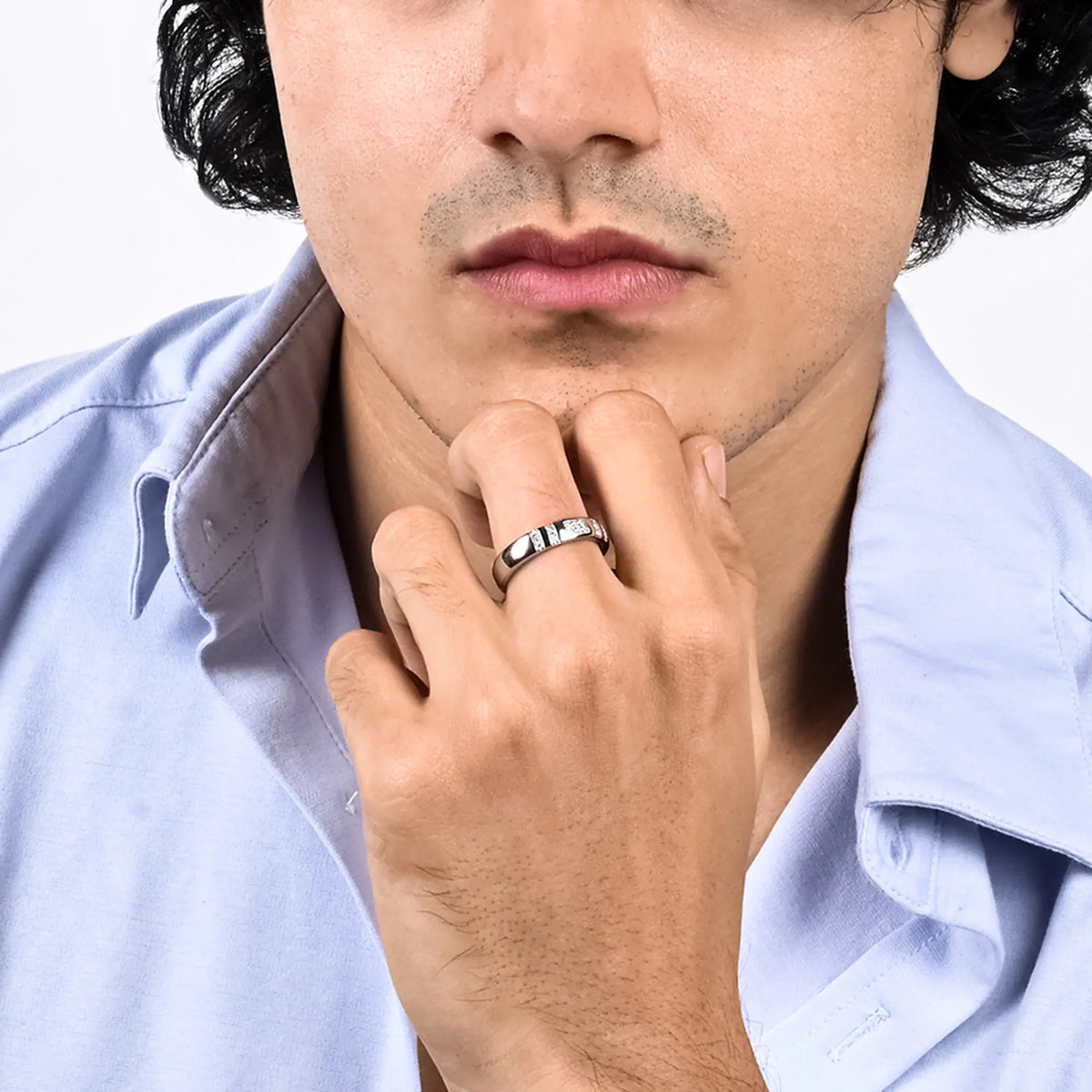 Multi-Stone Men's Ring - Touch925