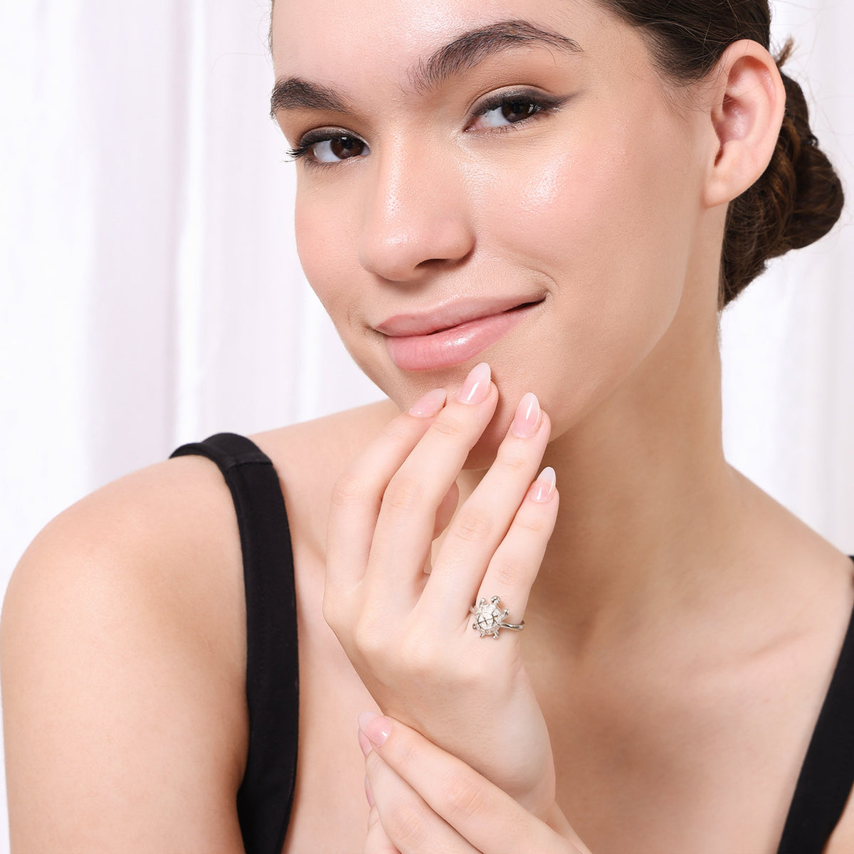 Triangular Tortoise Silver Ring- Touch925 Silver Jewellery