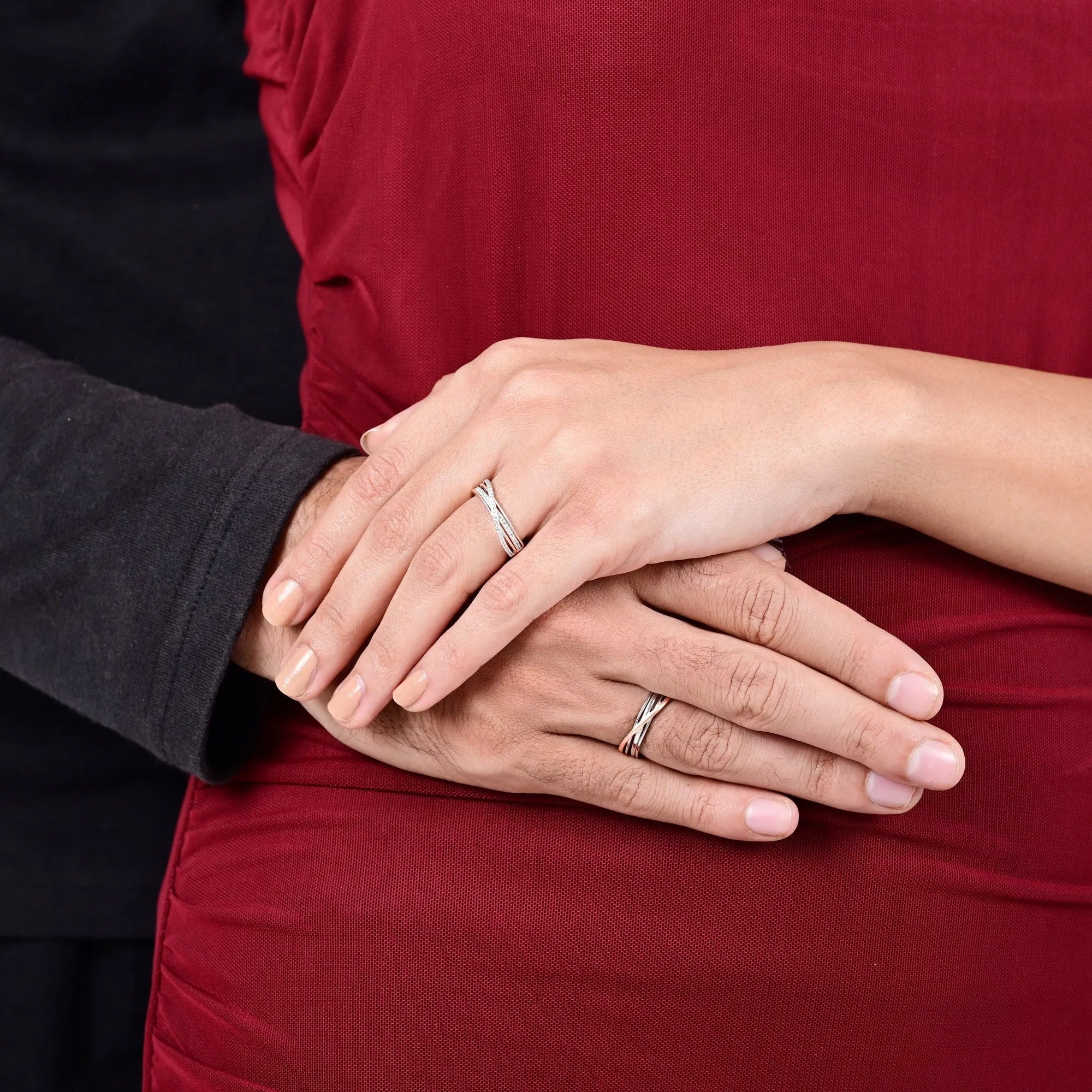 Timeless CZ-Stone Couple Rings – Touch925