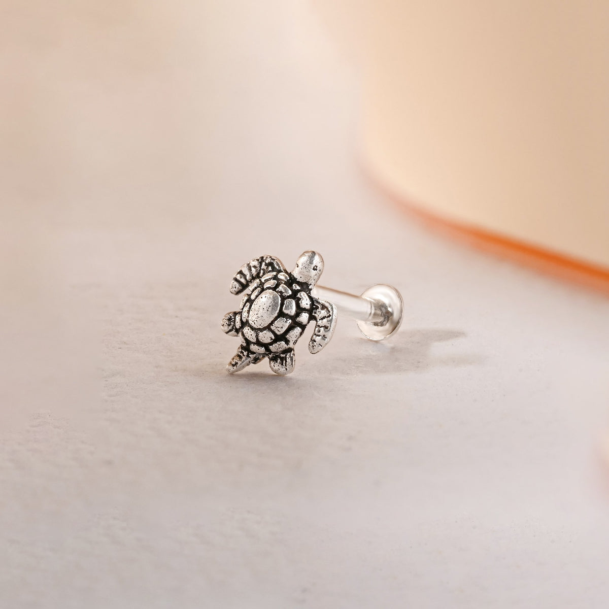 Tortoise Silver Nose Pin - Touch925 Silver Jewellery