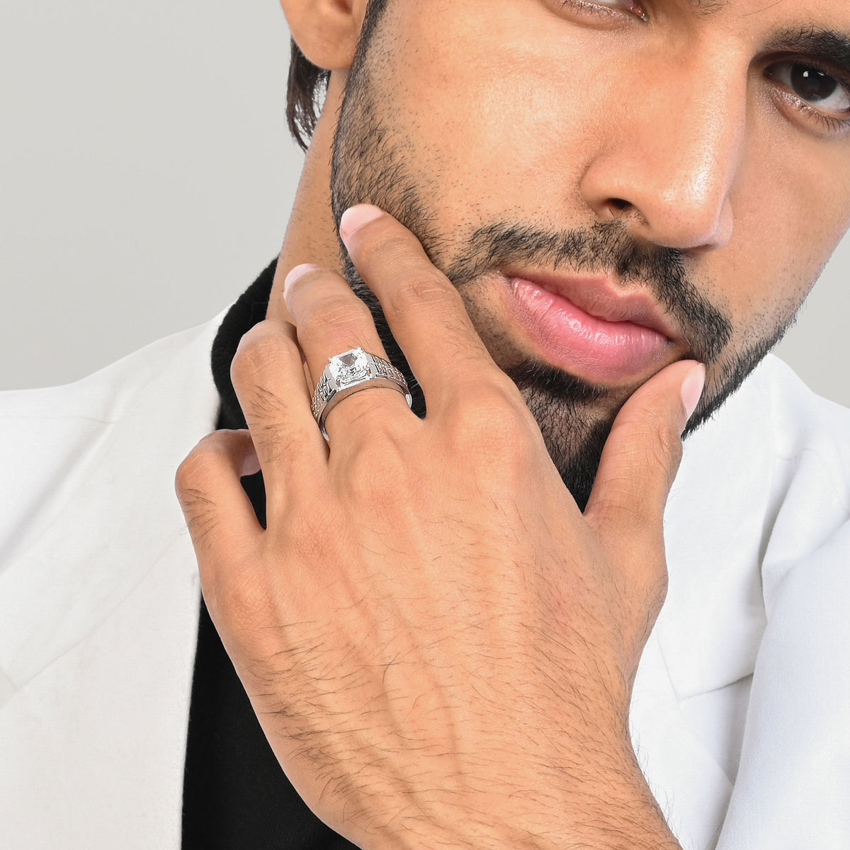 Matrix Cut Silver Ring – Touch925