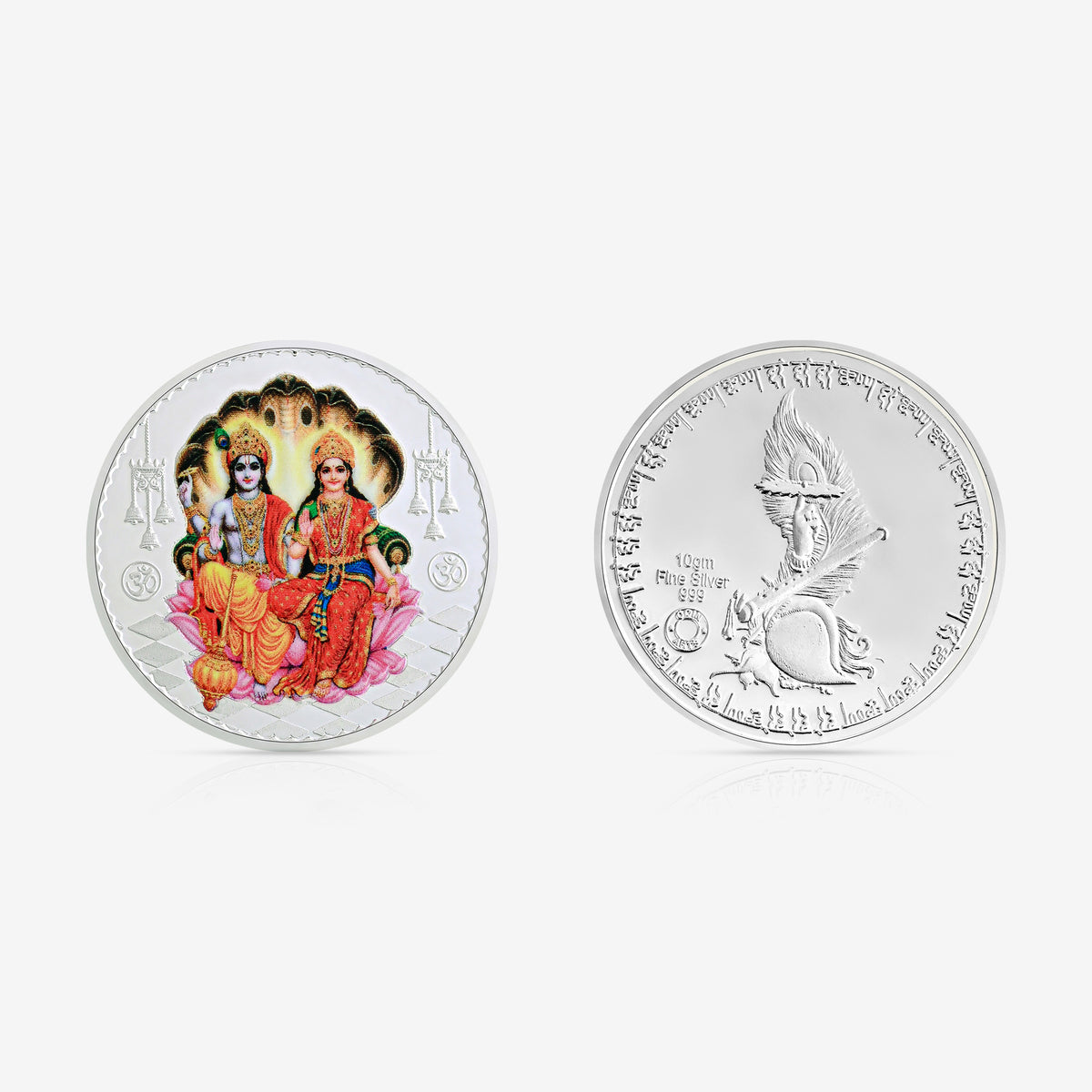 Pure 999 Silver 10g Shiv Parvati Coin - Touch925 Gifting